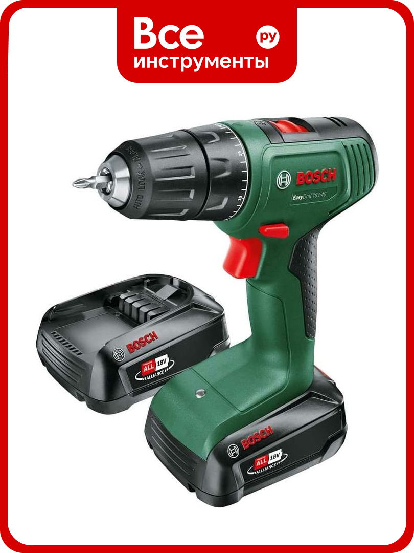 Аккумуляторная дрель-шуруповерт Bosch Easydrill 18V-40 06039D8005 для надежной фиксации инструмента