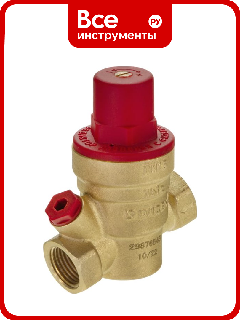 Клапан редукционный Ридан 7biz, PN16, DN25, латунь CW602N 082X4142R, для снижения поддержания давления клапаном