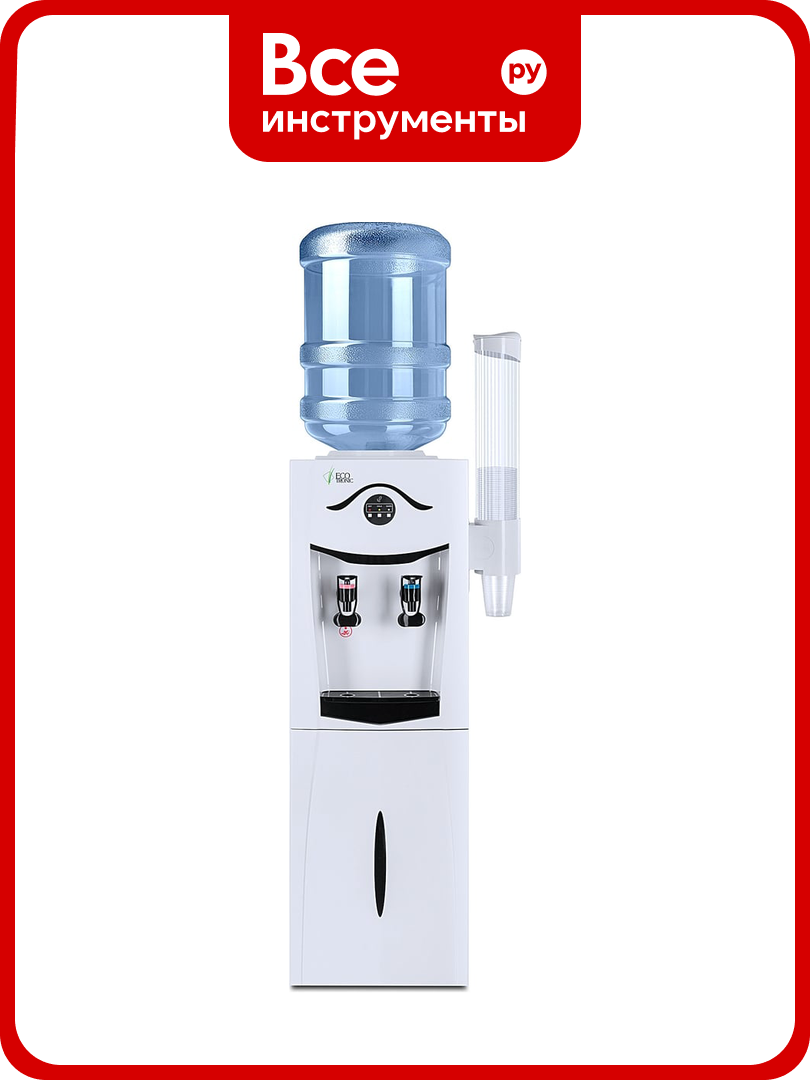 Напольный кулер ECOTRONIC K21-LF White-black c холодильником 11556