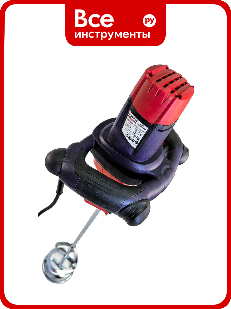 Миксер SPARKY BM2 1600CE HD для размешивания красок, электромиксер с плавным пуском и морозоустойчивым кабелем