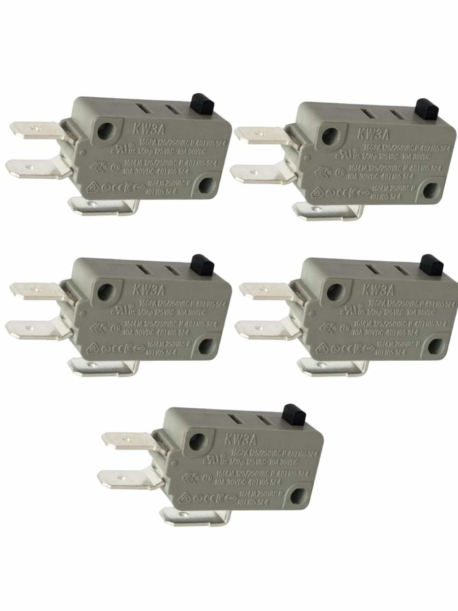 Микропереключатель 5шт Dongnan KW3A-16Z0-A200, 3-х контактный KW3A 16(4)A 250V