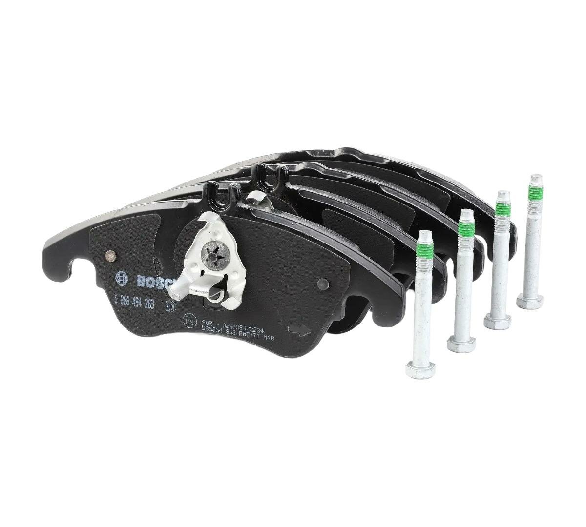 Колодки тормозные BOSCH 986494263 передние, MB C, E-Class W204, S204, W212, S212, A207, C207 01.07-