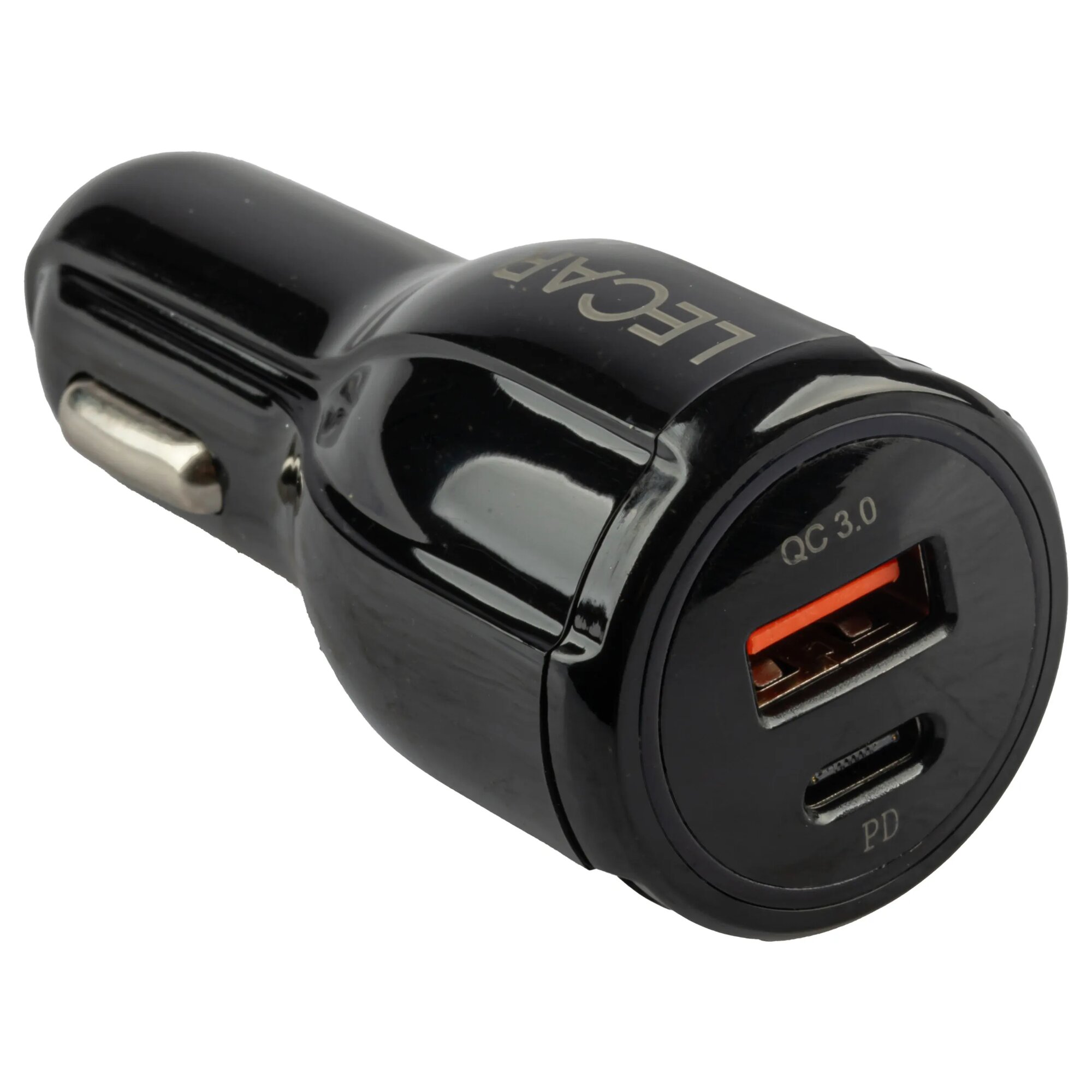 Адаптер автомобильный 1хType C + 1хUSB 2.1А в прикуриватель 12/24В