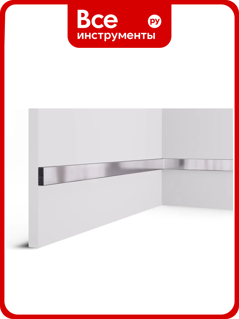 Рейка Cosca Decor RX010-050 30x10x2000 мм, Хром Cosca Deco 00-00079297