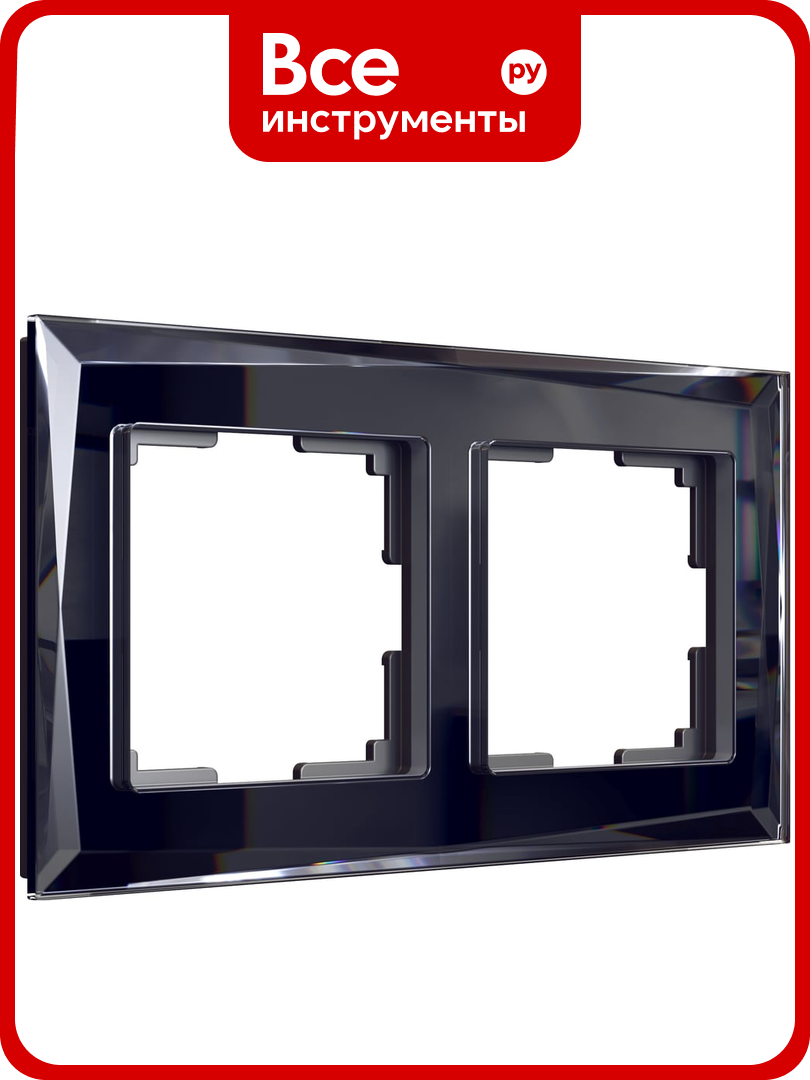 Рамка WERKEL W0021208 на 2 поста черный a051442