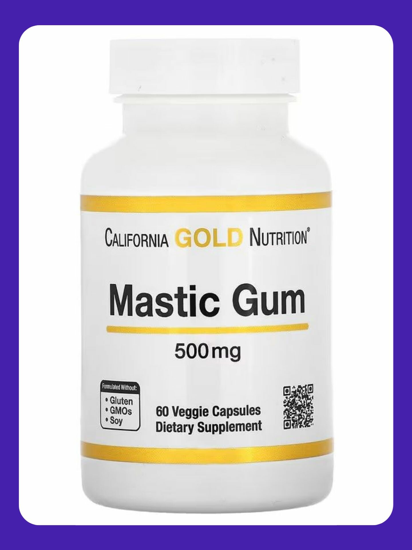 California Gold Nutrition, мастиковая смола, 500 мг, 60 растительных капсул
