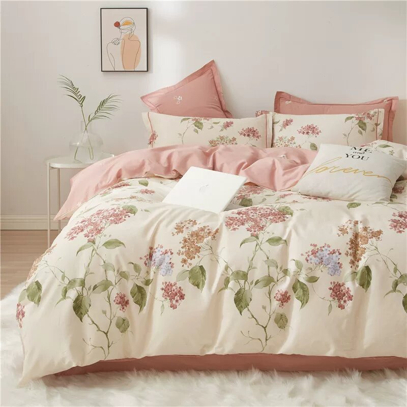 Комплект постельного белья из 100% чистого синьцзянского длинноволокнистого хлопка, 4 предмета, для дома, весна-осень,
