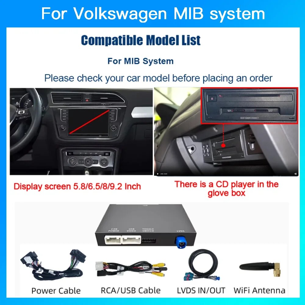 CARABC беспроводной автомобильный модуль Carplay Android для VW Volkswagen Skoda Octavia Golf 7 Polo Passat B8 AutoLink MIB M.