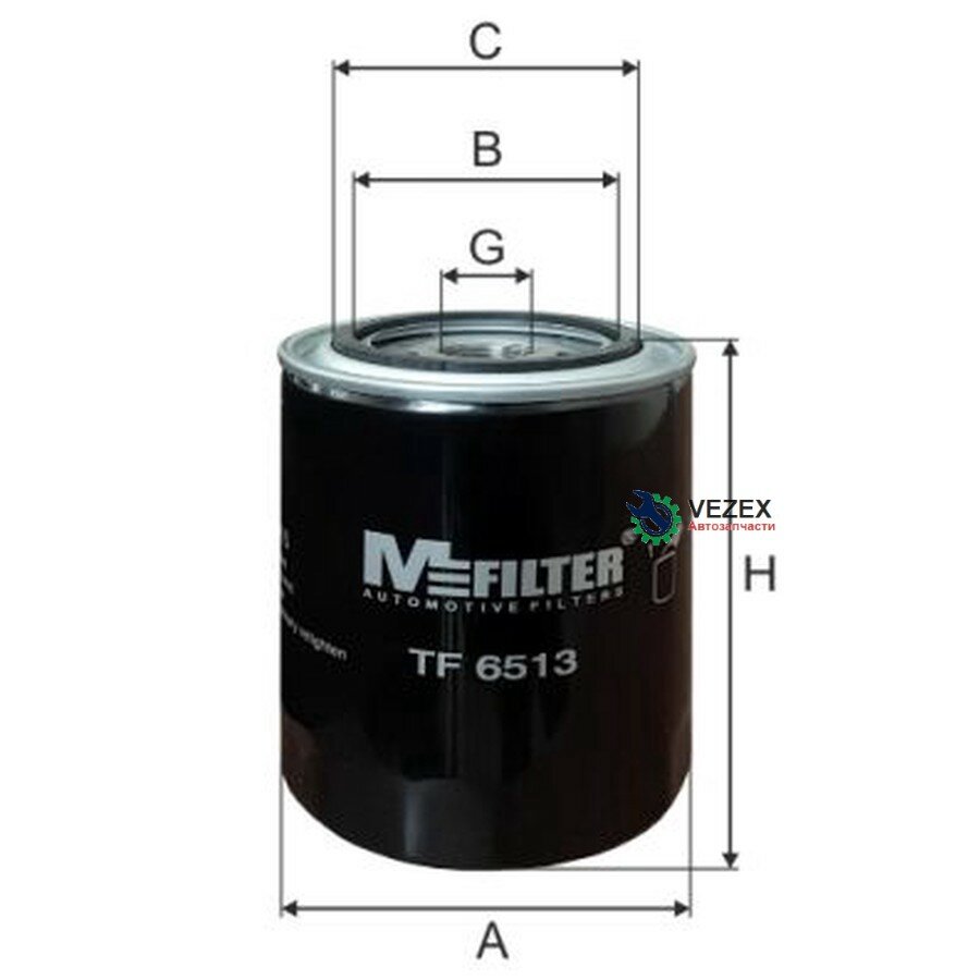 M-FILTER TF6513 фильтр масляный !\Fiat Ducato 2.3JTD 02>, Iveco Daily 2.3 02>