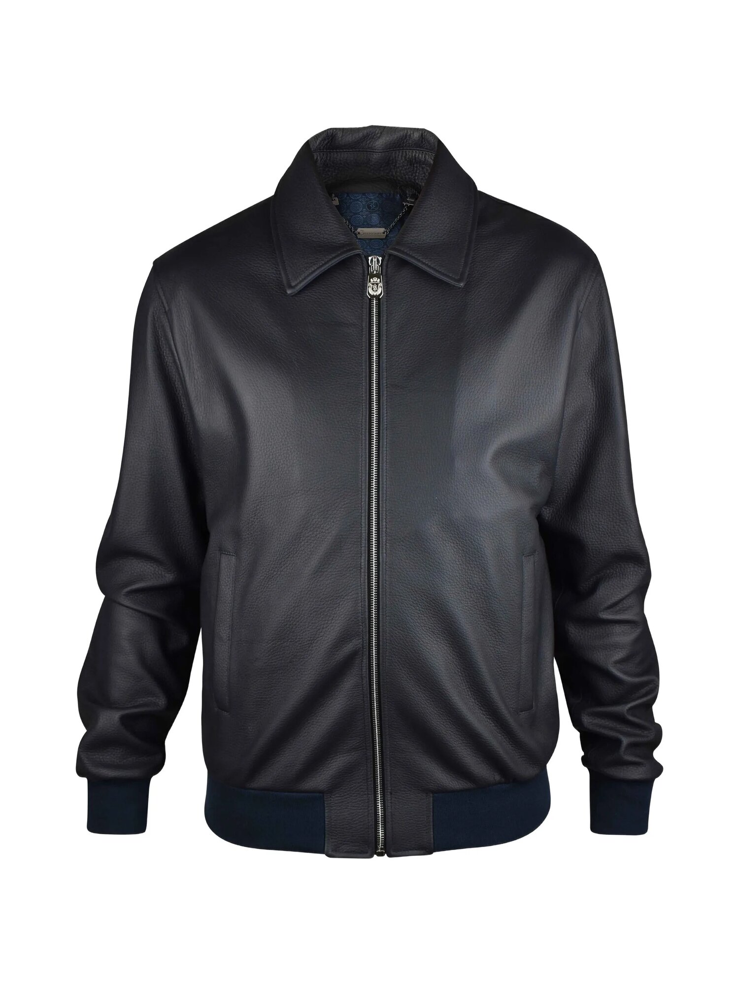 Куртка Logo-plaque leather jacket