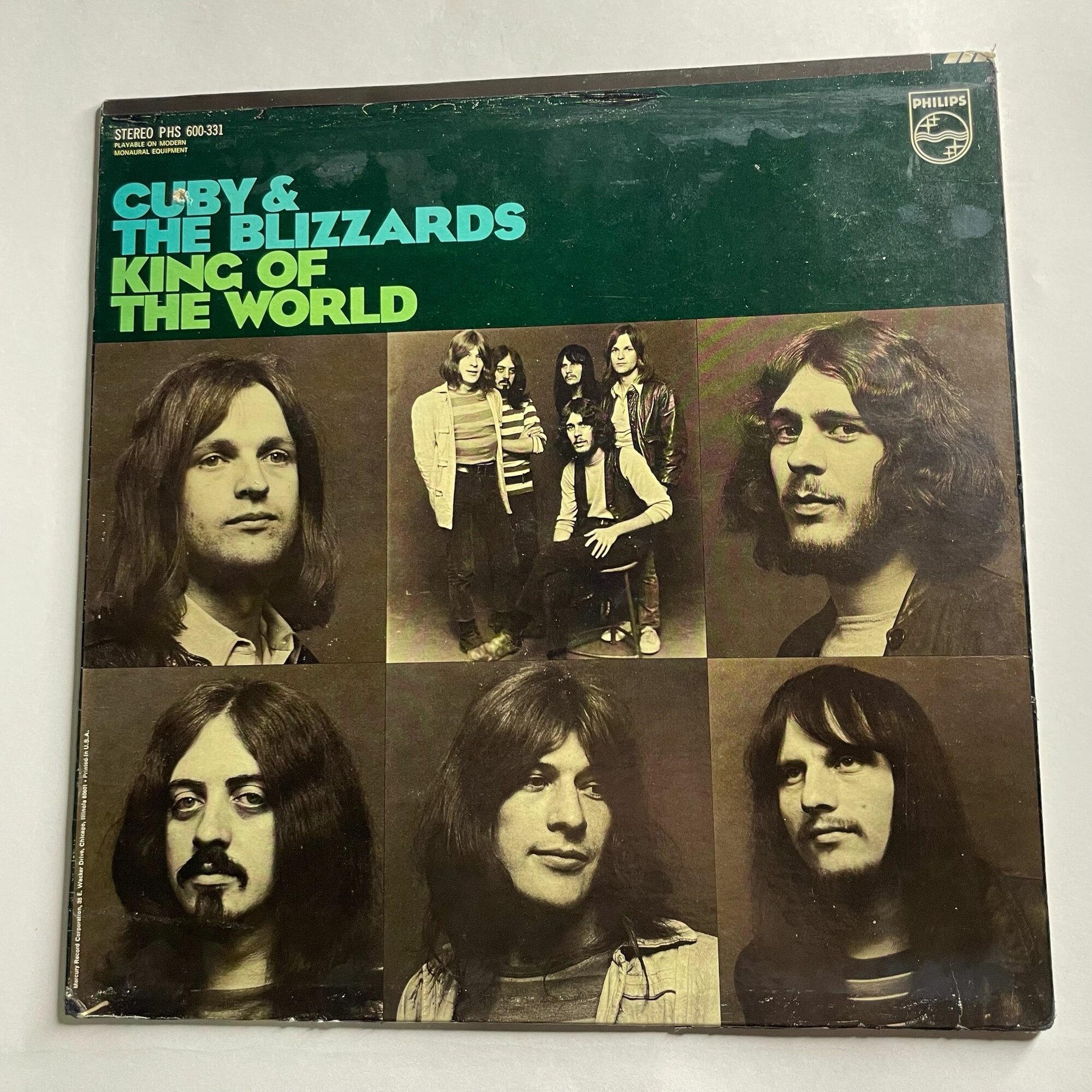 Винтажная виниловая пластинка LP Cuby and The Blizzards King Of The World (США 1970)
