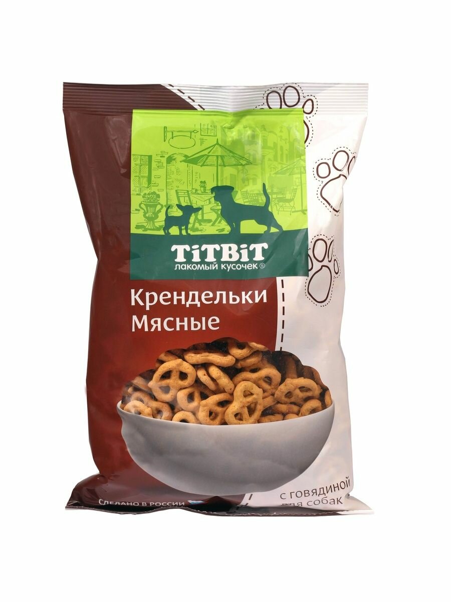 Лакомство для собак Печенье Крендельки мясные с говядиной 500г