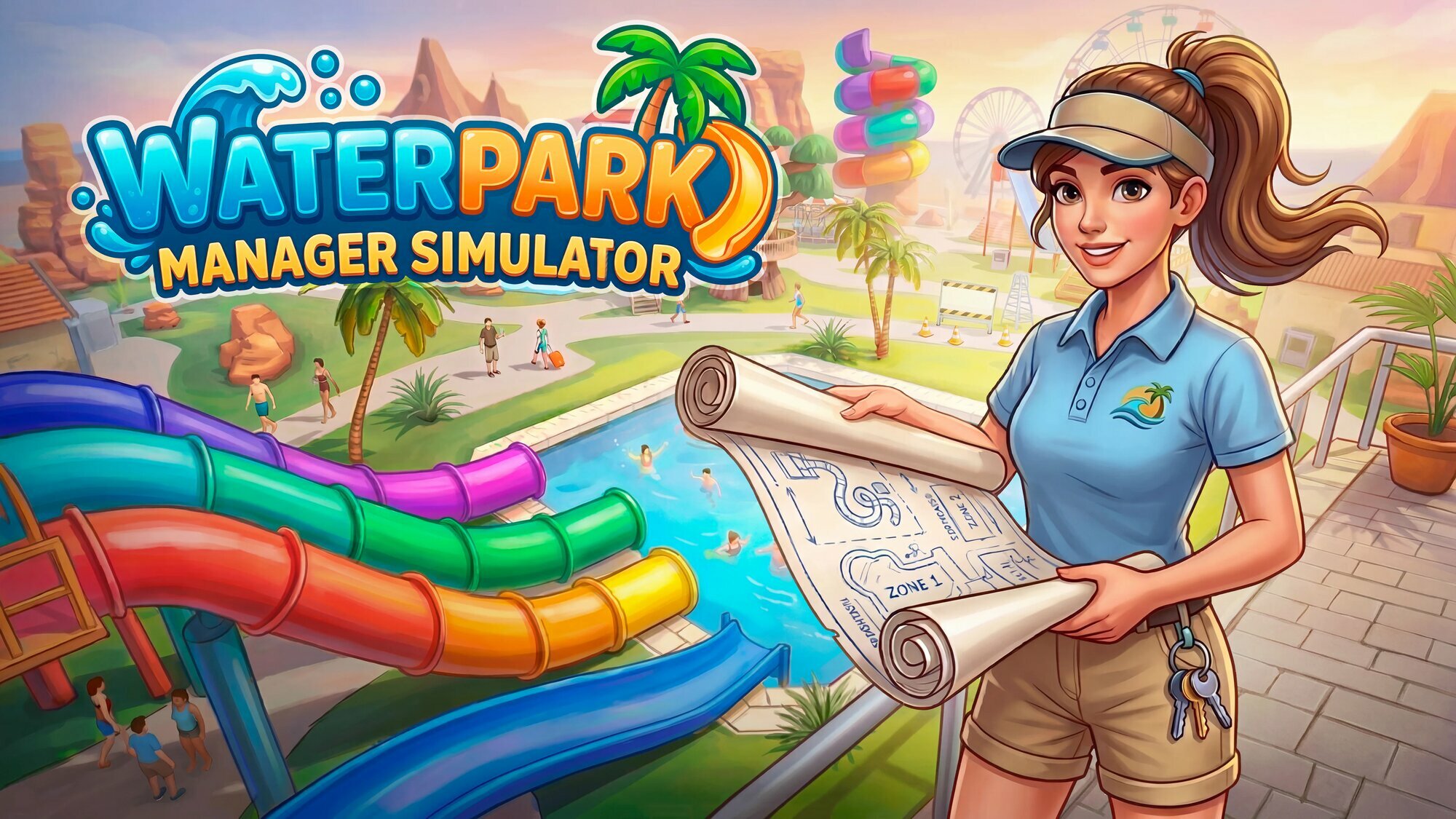 Игра Waterpark Manager Simulator, цифровое издание PlayStation 4, регион Турция / код пополнения баланса