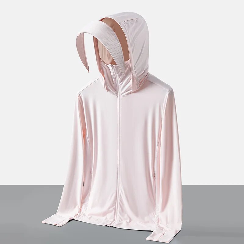 Солнцезащитная куртка с капюшоном XXL, розовый Ice Mist
