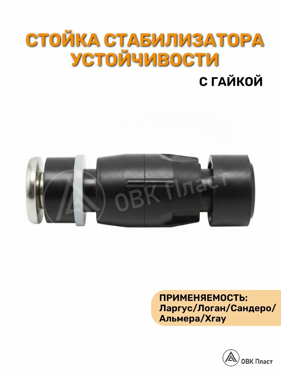 Стойка стабилизатора устойчивости Ларгус/Логан/Сандеро/Альмера/Xray С гайкой."Троя"