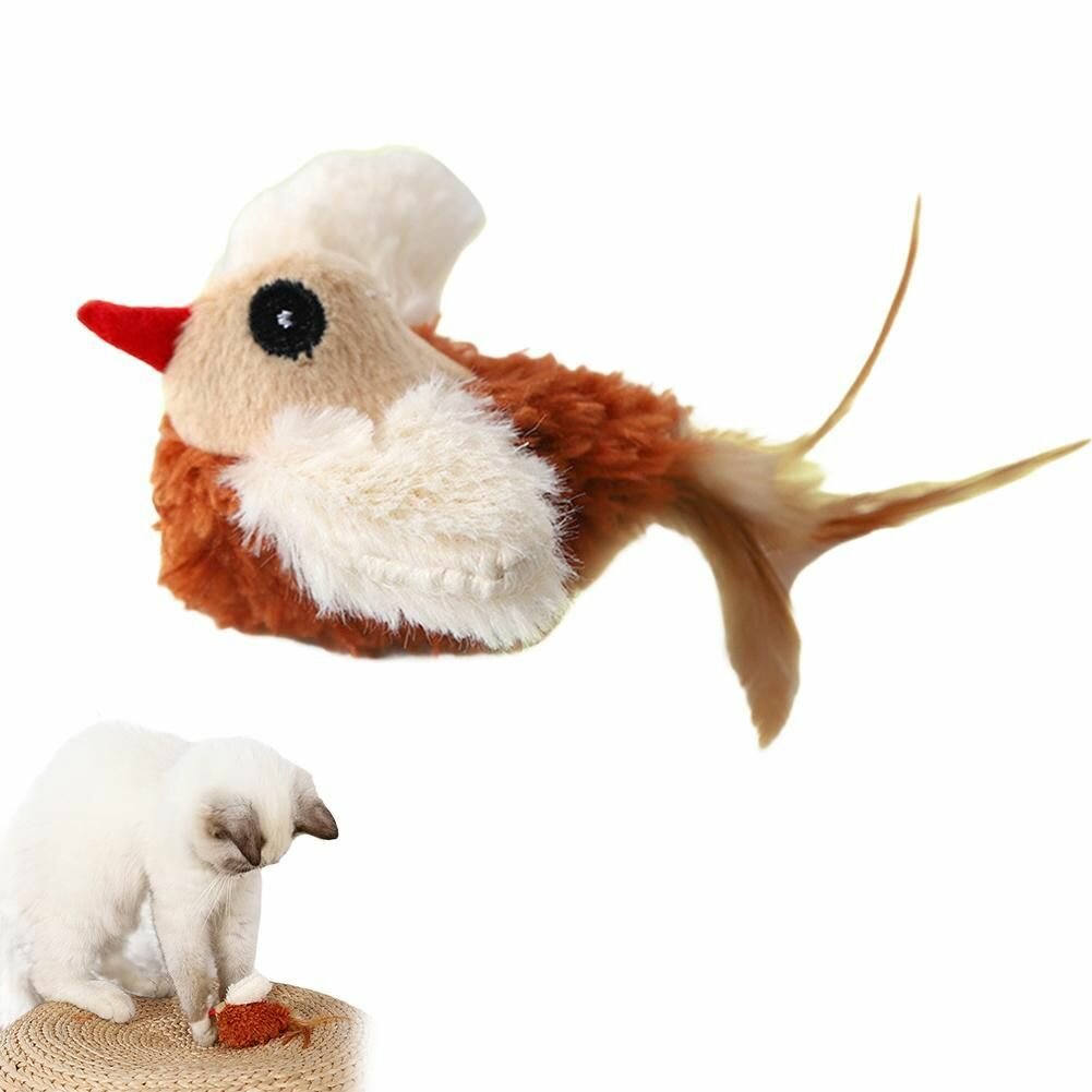 Интерактивная игрушка для кошек - Чирикающая птица