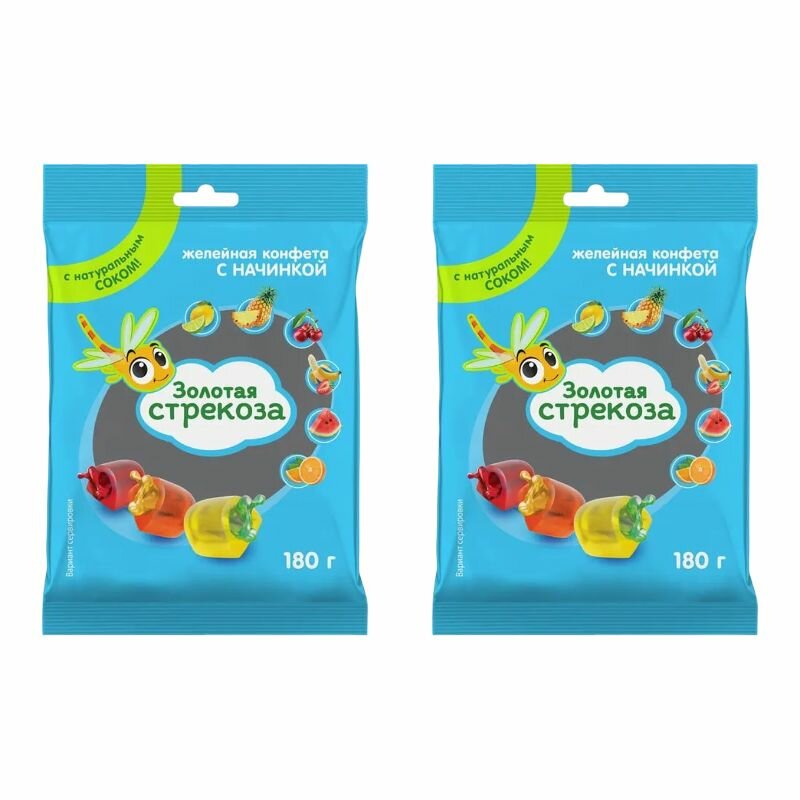 Яшкино Конфеты Золотая стрекоза, 180 г, 2 упаковки