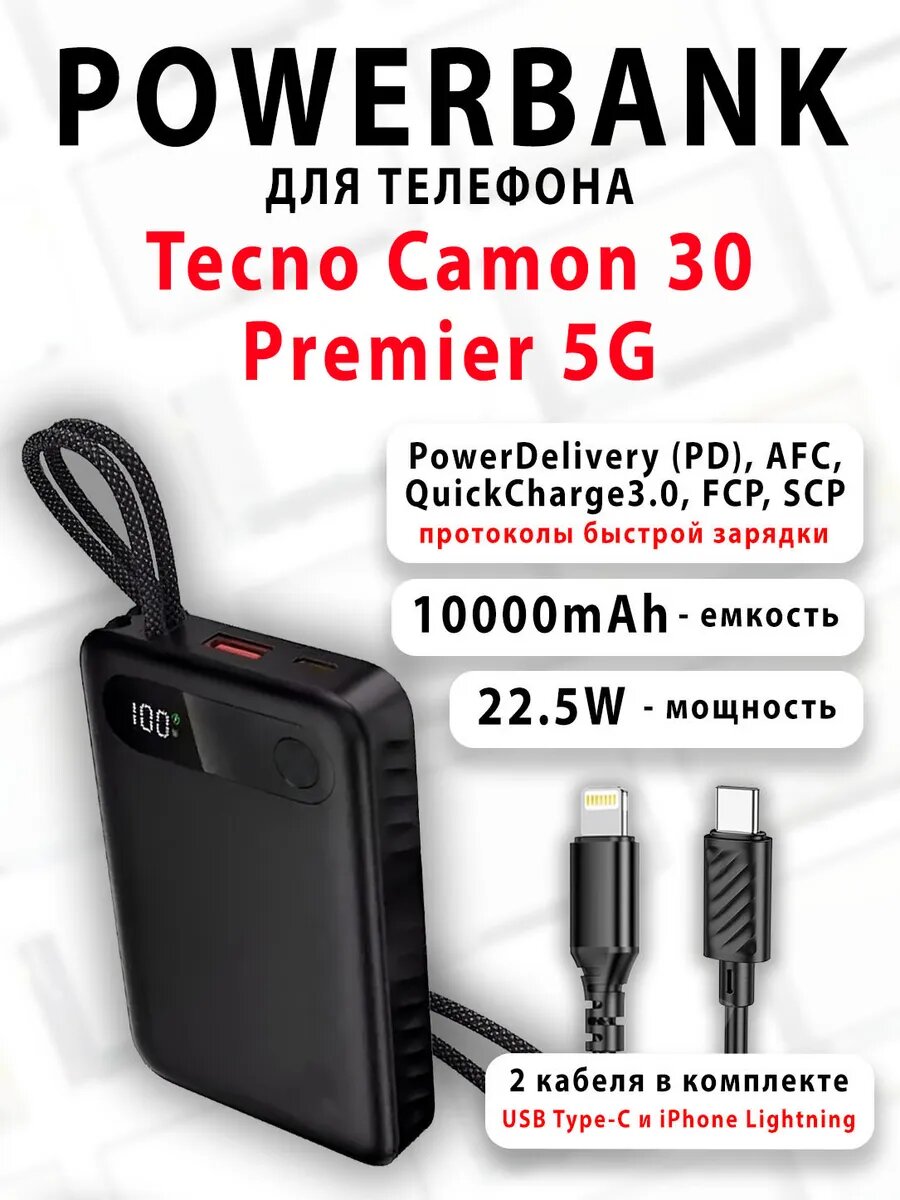 Повербанк для телефона Tecno Camon 30 Premier 5G