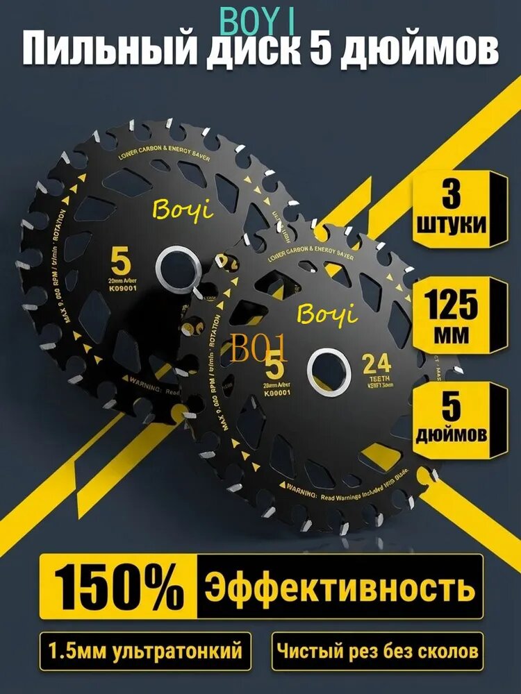 Диск пильный 125 x 1.5 x 20; 24 зуб; №0
