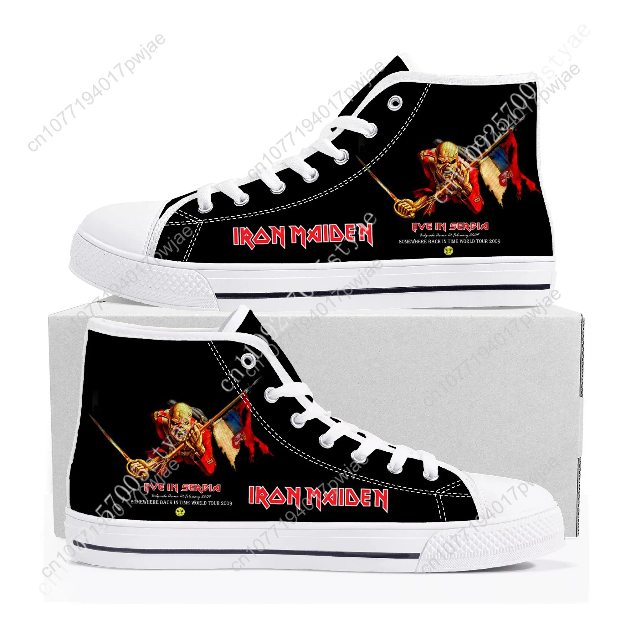 Кеды I-Iron M-Maidens Band High Top из канваса, легкие походные кроссовки / 38, M-Maidens -C