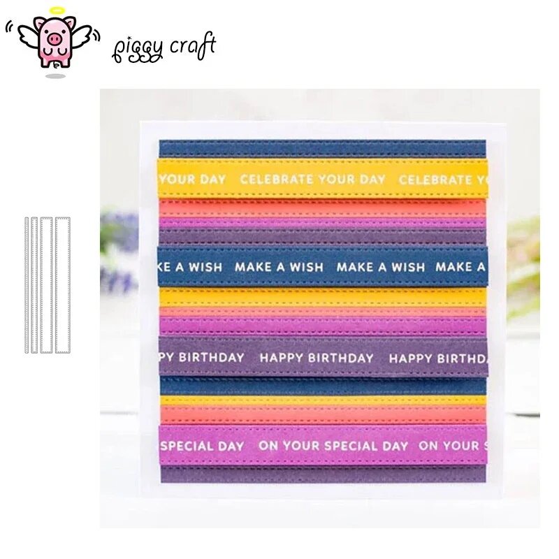 Piggy Craft металлические штампы для скрапбукинга 4 шт