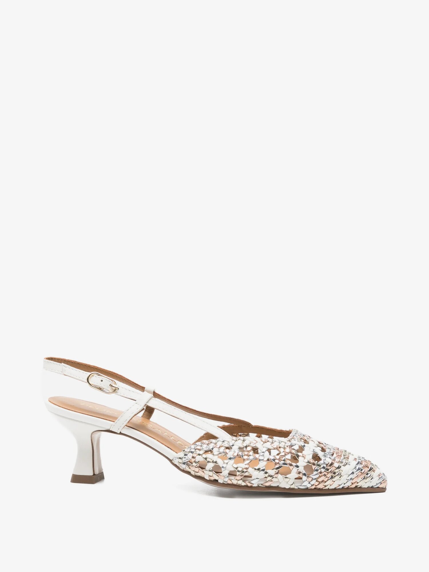 Мюли Pedro Miralles Pointed-toe mules, размер 41, бежевый/белый