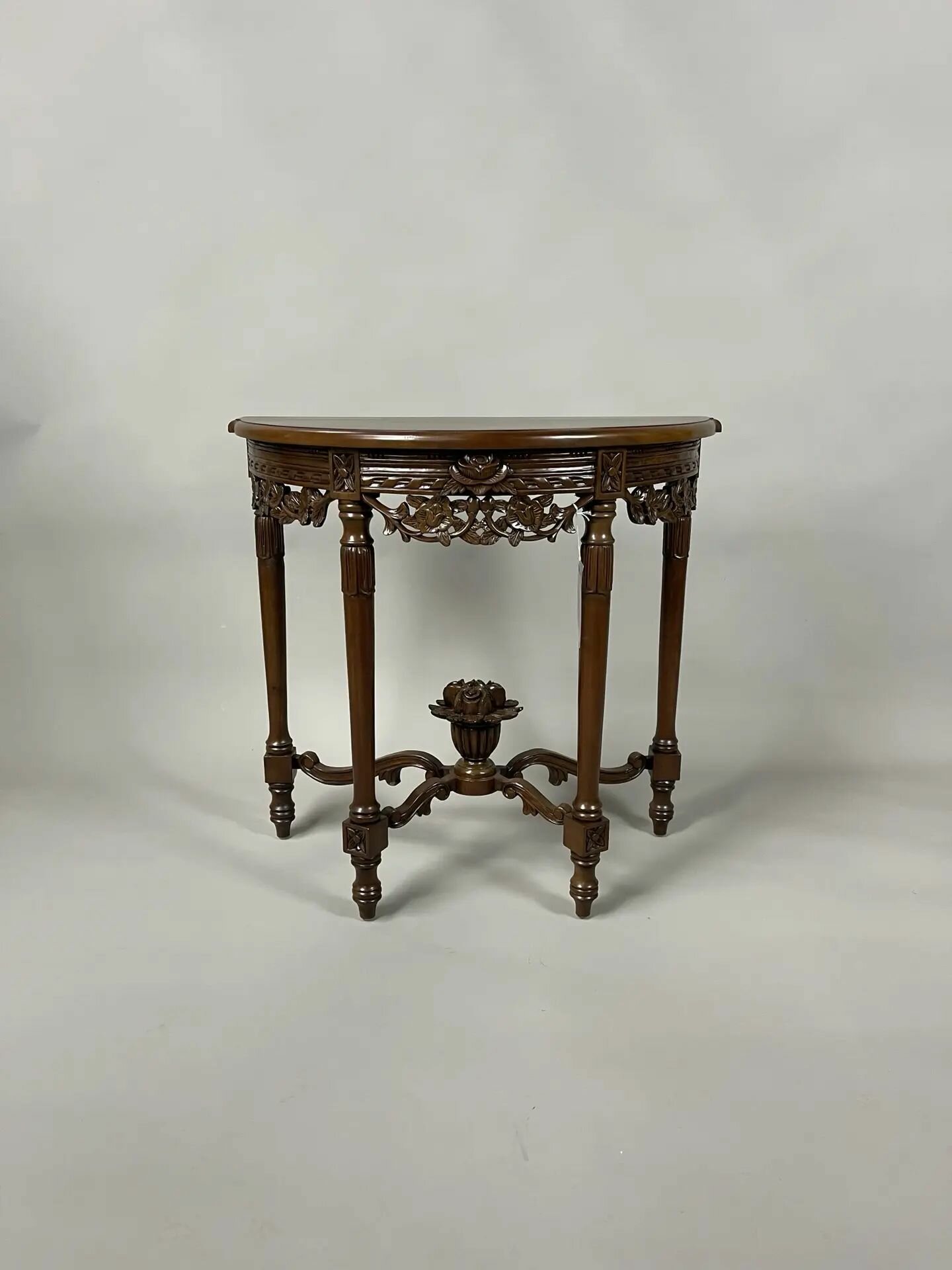 Консоль полукруглая DOMKORLEONE, красное дерево (mahogany wood), цвет орех ASD (коричневый)