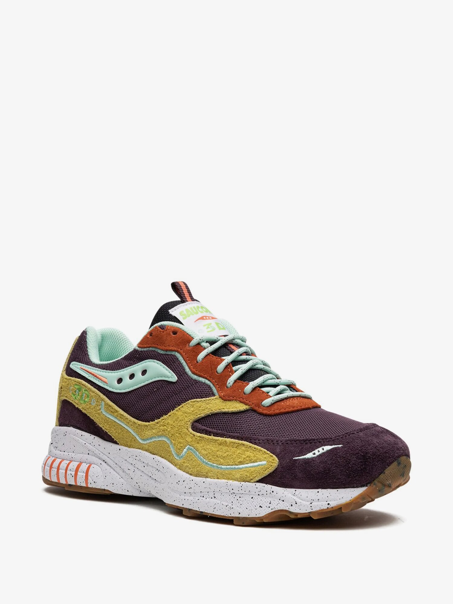 Кроссовки saucony 3D Grid Hurricane, размер 7 US, коричневый/серый/оранжевый — фото 1