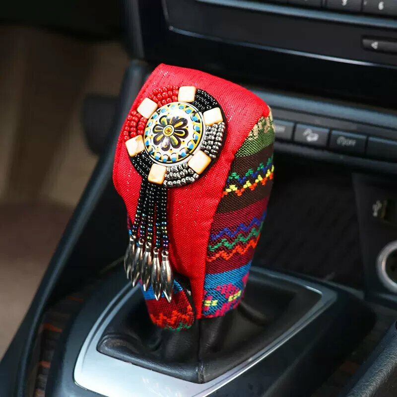 Красный чехол для рычага коробки передач для автоматических автомобилей, 1 шт. - универсальный аксессуар для салона
