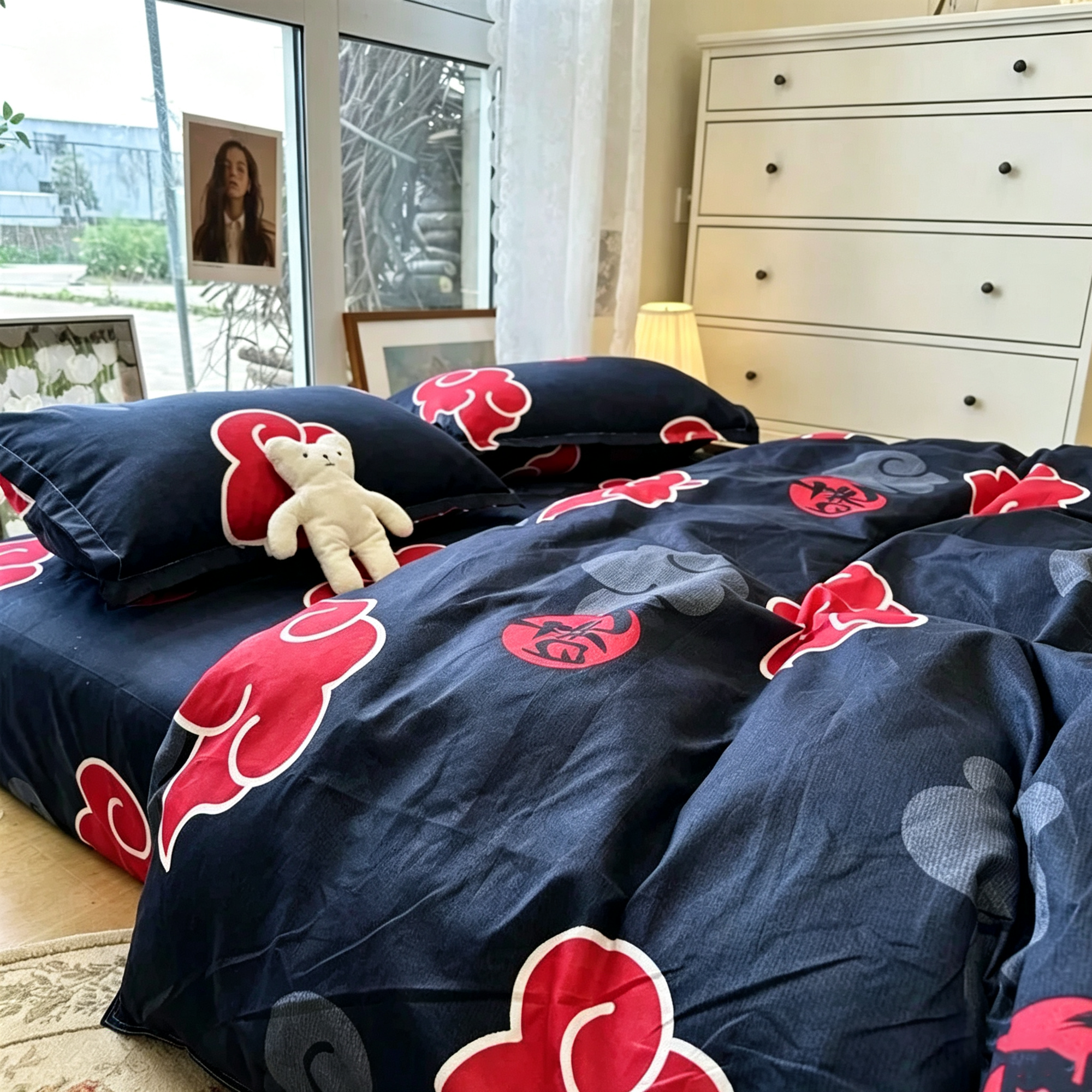 Комплект постельного белья Naruto Akatsuki фланелевая 200X230cm Bed (4pcs)