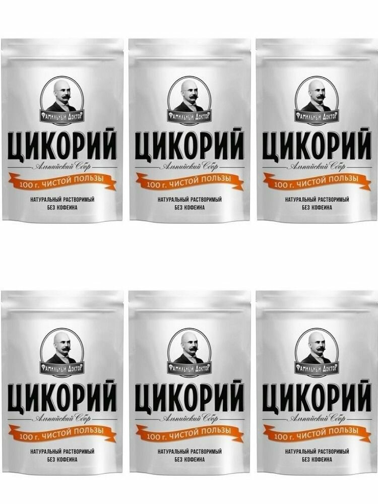 Фамильный Доктор Цикорий Альпийский сбор, растворимый, 100 г, 6 уп
