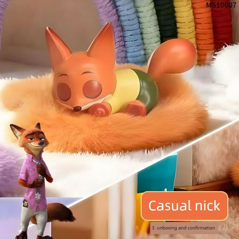 Zootopia Плюшевая Случайная Коробка - Фигурка Казуальный Ник, Официальный Продукт, Мягкая Плюшевая Игрушка, Высота 12
