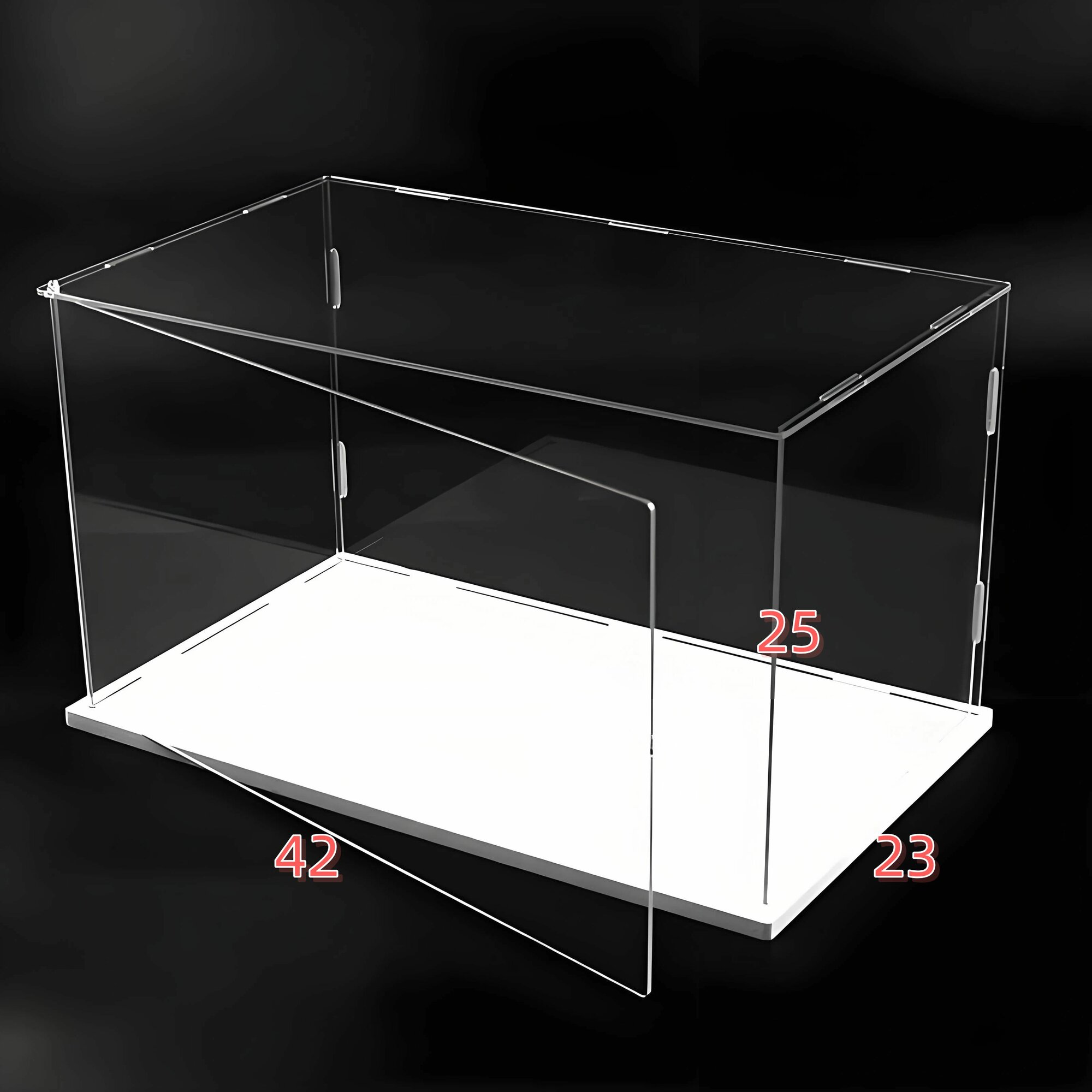 Бокс акриловый , бокс для моделей 42x23x25 см Дверь может быть открыта