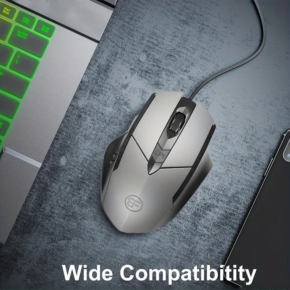 Проводная мышь congdi Gray, 7200 DPI