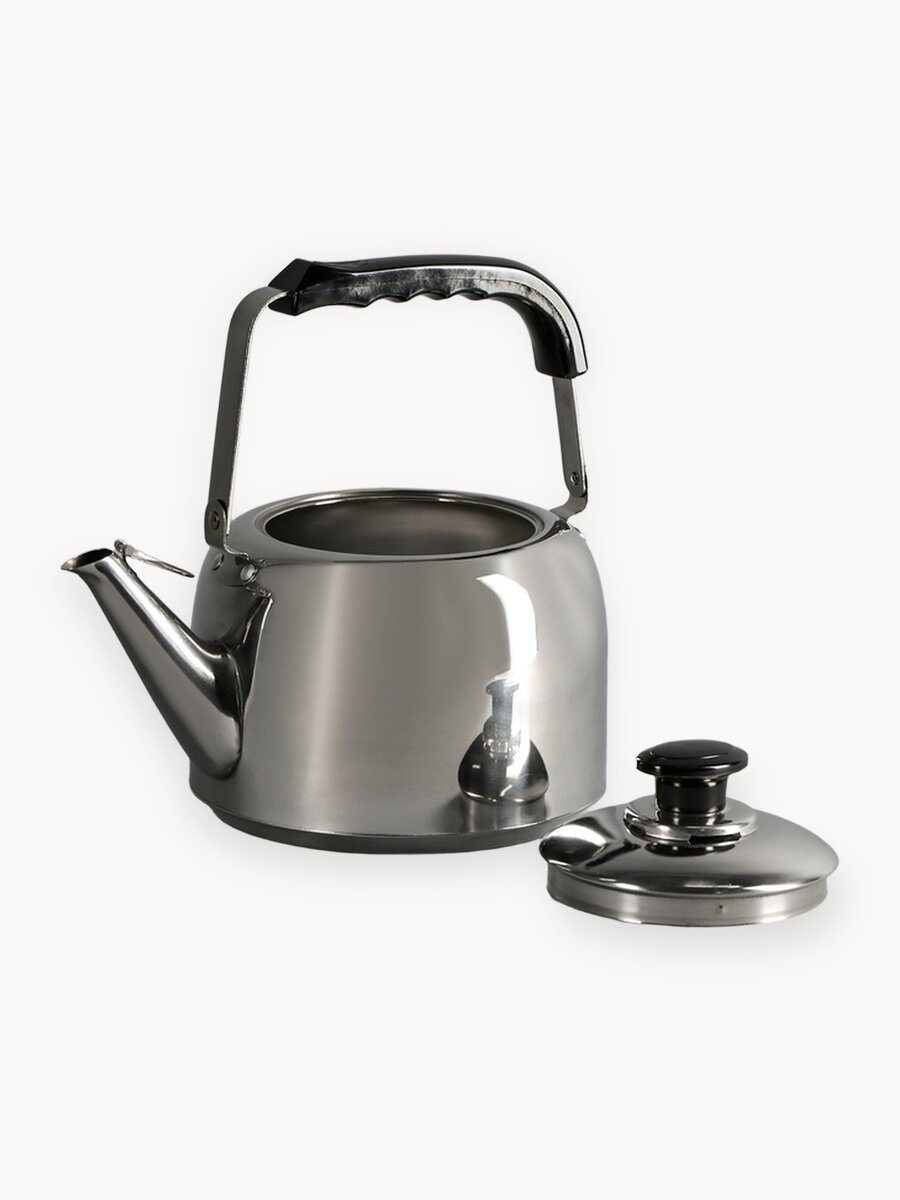 Чайник Astell, эмалированный, нержавеющая сталь, 3 л, серебряный