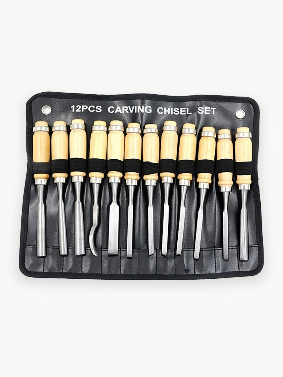 Набор инструментов Sylvan для фигурной резьбы по дереву из 12 предметов