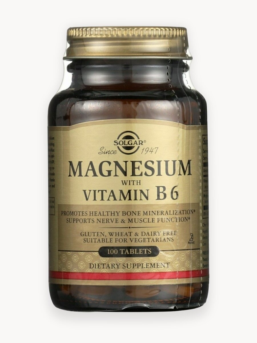 Solgar Magnesium with Vitamin B6 100 таблеток