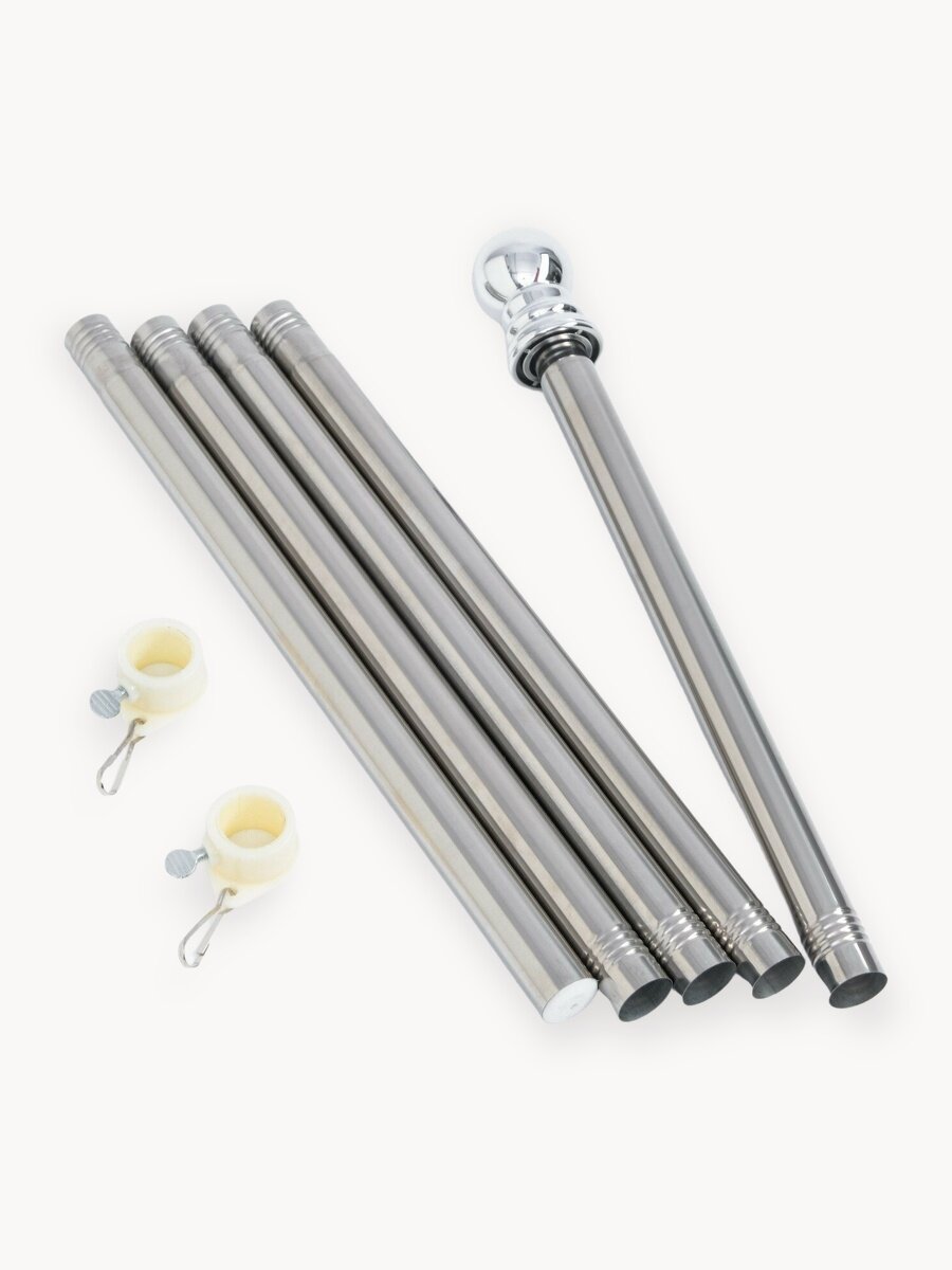 Флагшток с древком 180 см, анти-наматывающее крепление, металл/силикон