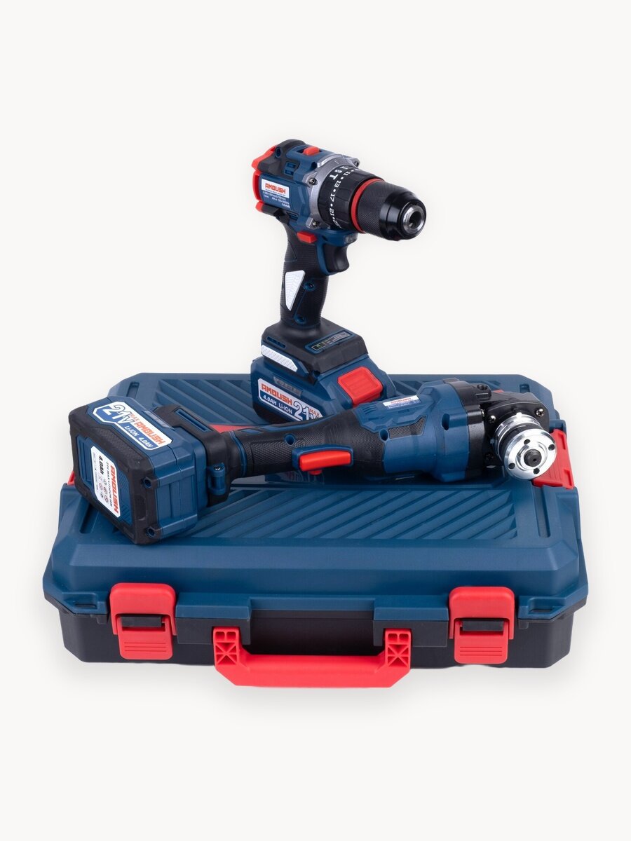 Болгарка 125 и Дрель-шуруповерт аккумуляторные AMBUSH Набор 2 в 1 PROFI