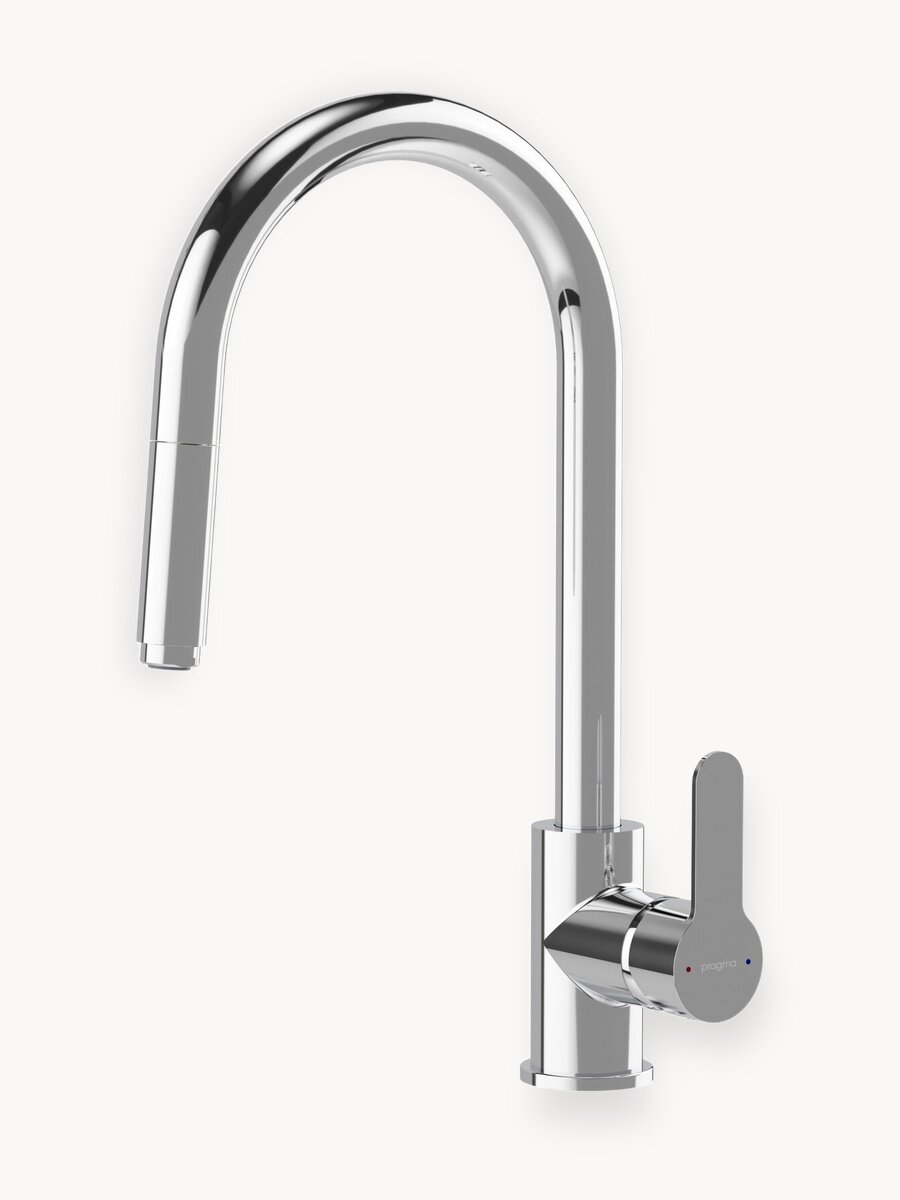 Смеситель для кухни с выдвижным изливом Pragma Melpul, хром, MEL7. C1JP.007