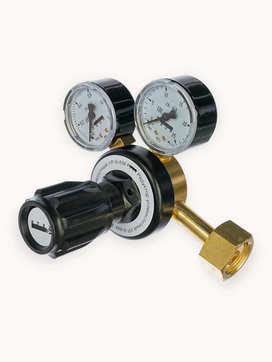 Редуктор углекислотный УР-6-6М кедр 1270018 газовый регулятор для использования с углекислотой