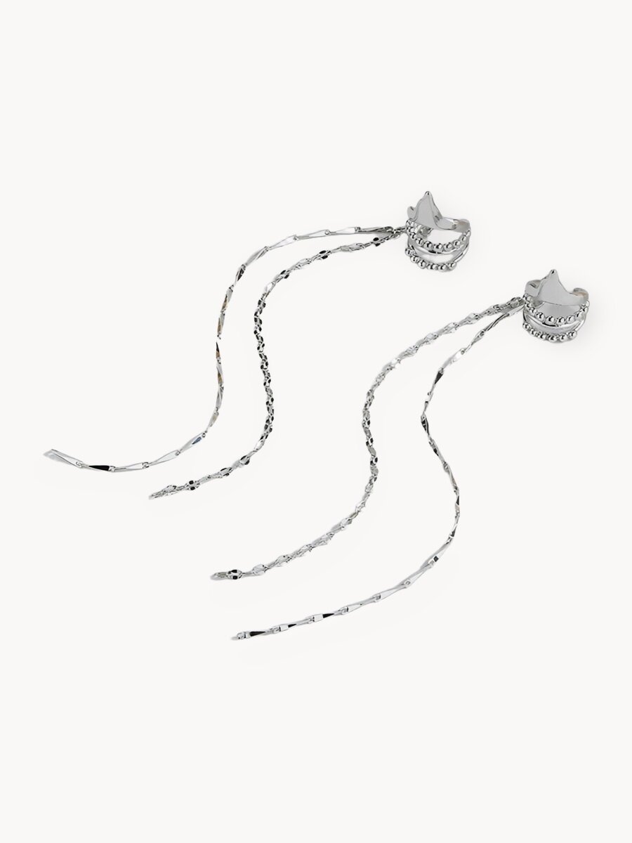 Серьги каффы, кристаллы Swarovski