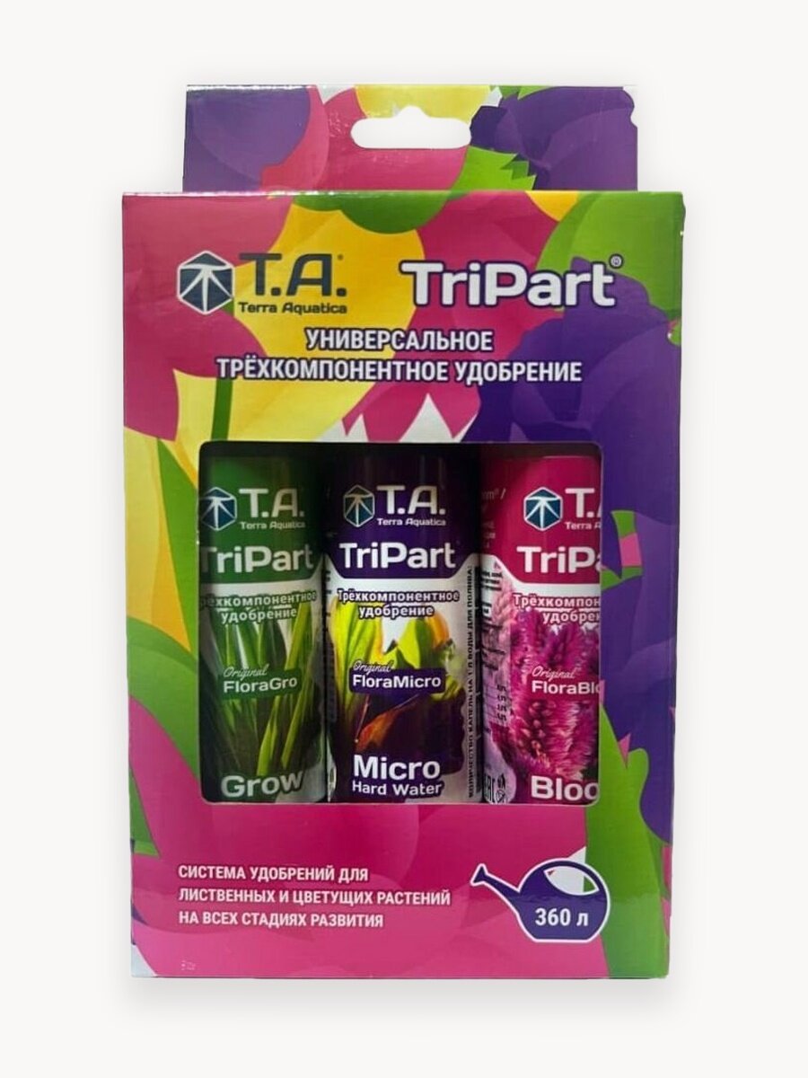 Удобрения комплексные Terra Aquatica TriPart Combo (GHE Flora Series) 3 шт. по 60 мл.
