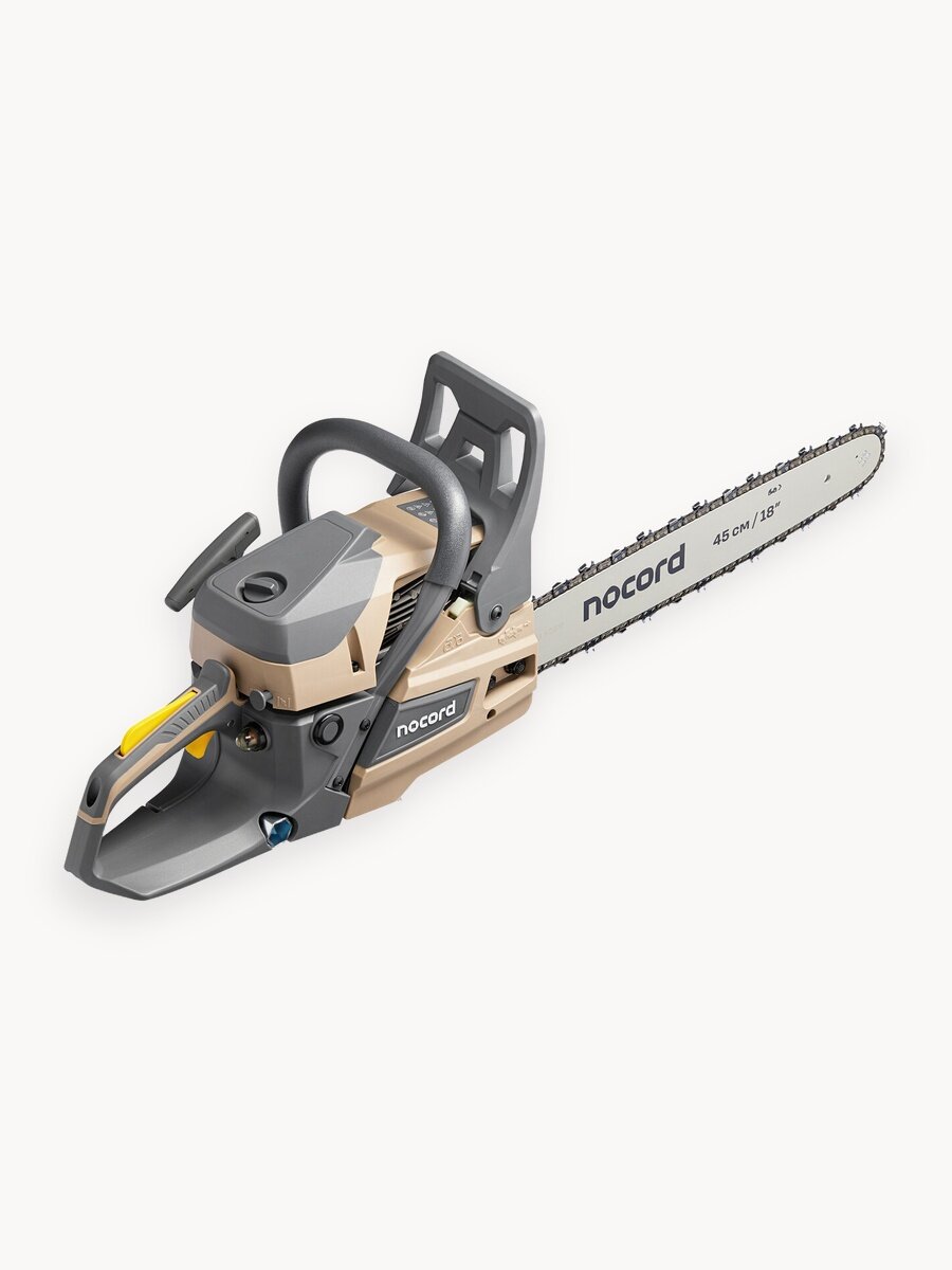 Бензиновая цепная пила Nocord NS-5218, 52 см3, шина 45 см, шаг 0,325, паз 1,5 мм, 72 зв