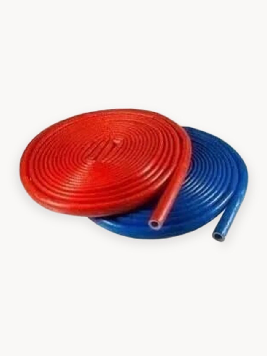 Теплоизоляция для труб Energoflex Super Protect 18/4 10м синяя 1шт + красная 1шт (утеплитель для труб ф16, 2 бухты по 11м) ещё