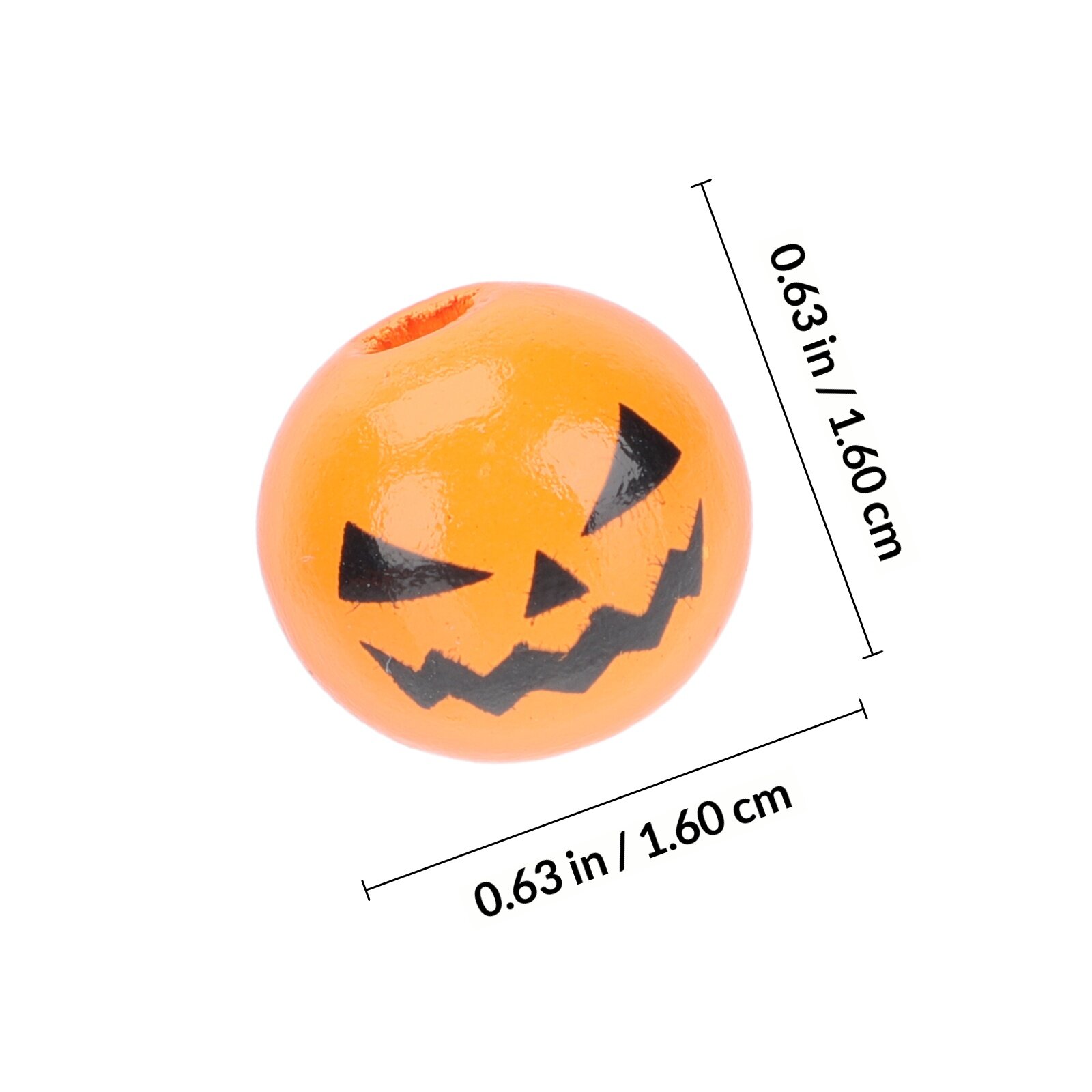 100 Штук Креативные Подвески Деревянные Бусины Для Halloween Ручная Работа 1 6x1 6 Cm