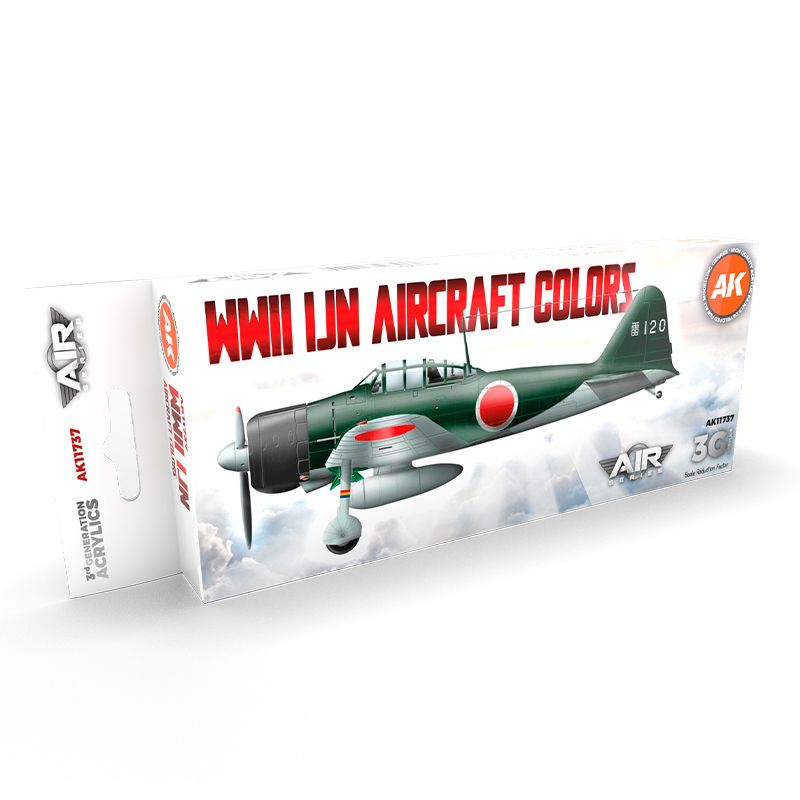 Набор красок AK Interactive - WWII IJN Aircraft Colors Set 3G, 8 красок