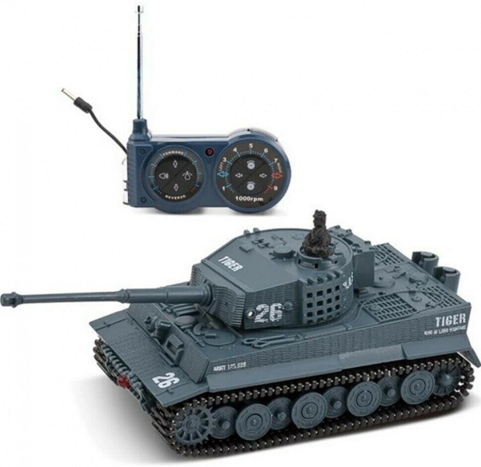 Радиоуправляемый танк Great Wall Tiger (серый, 49MHz, 1:72) - 2117-4