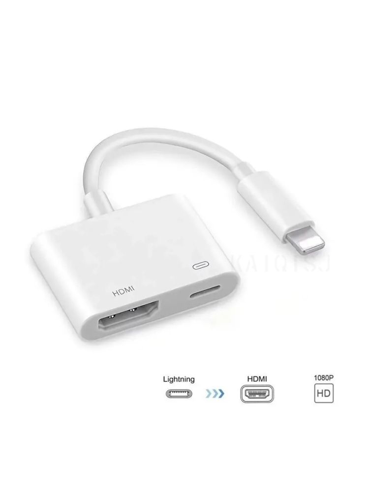 Хаб Кабель переходник HDMI Lightning возможностью зарядки