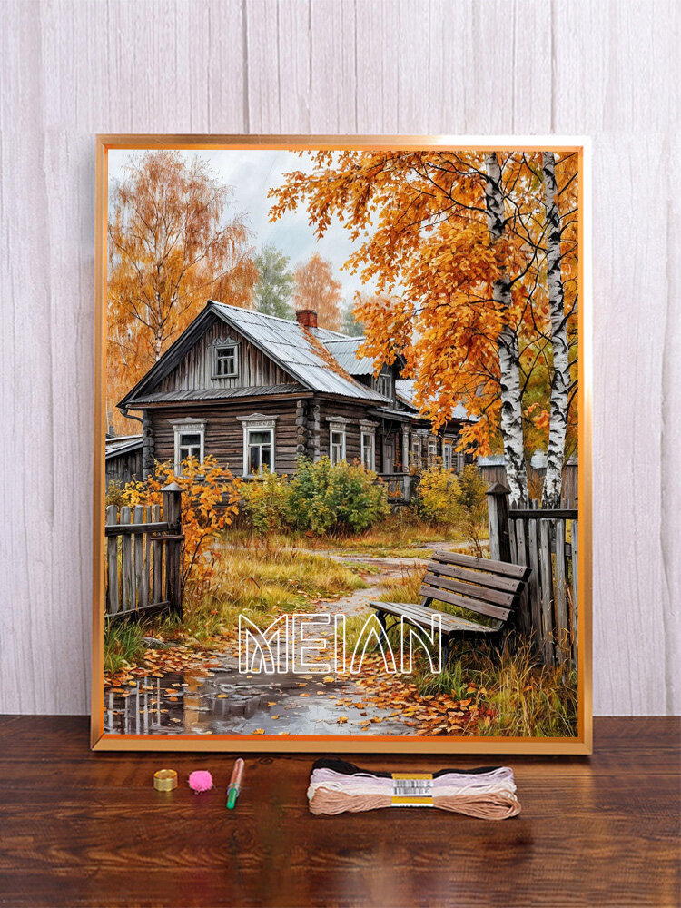 MEIAN Набор для вышивания,30x40CM,14CT,40 цветов